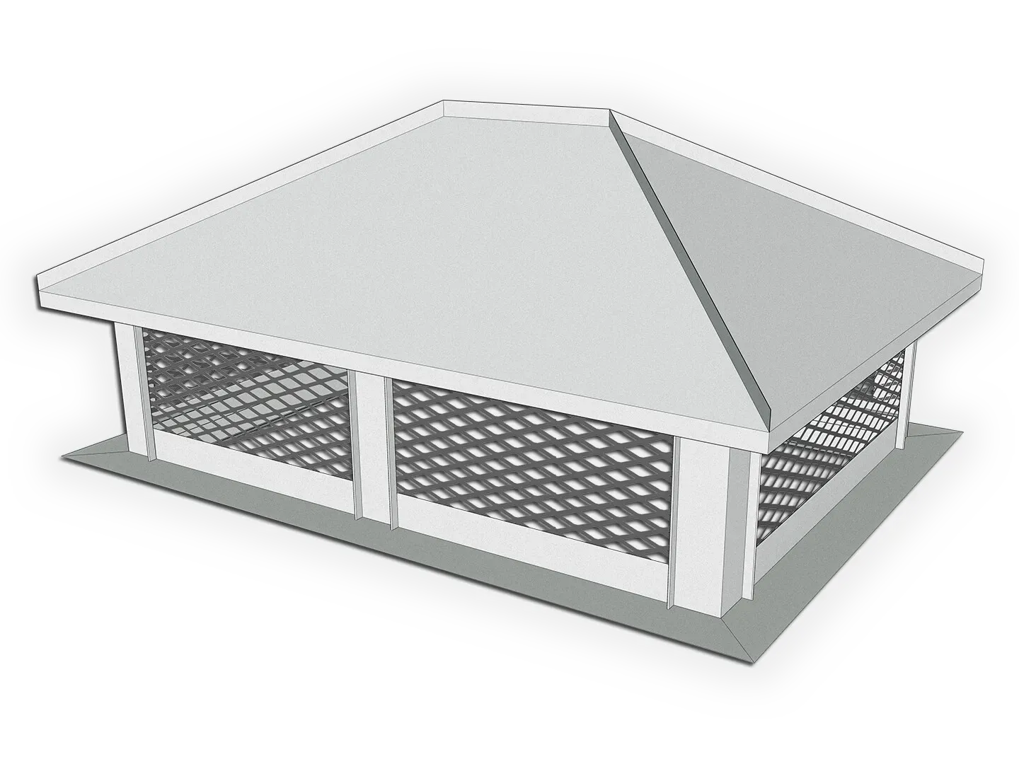 Hip and Ridge Chimney Cap - Copper & Aluminum